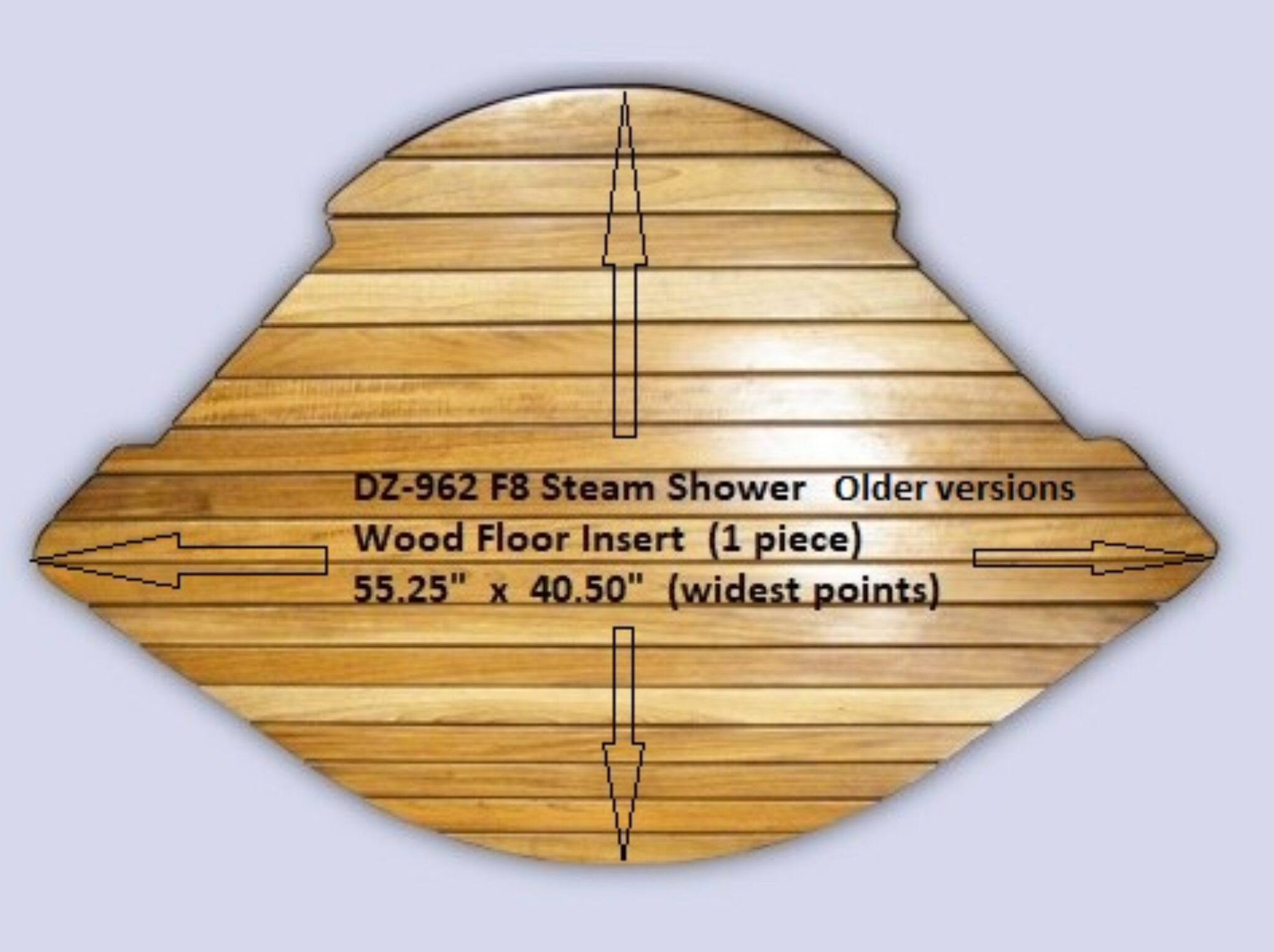 Hardwood Floor Insert For DZ962 F8 Steam Shower | Perfect Bath Canada