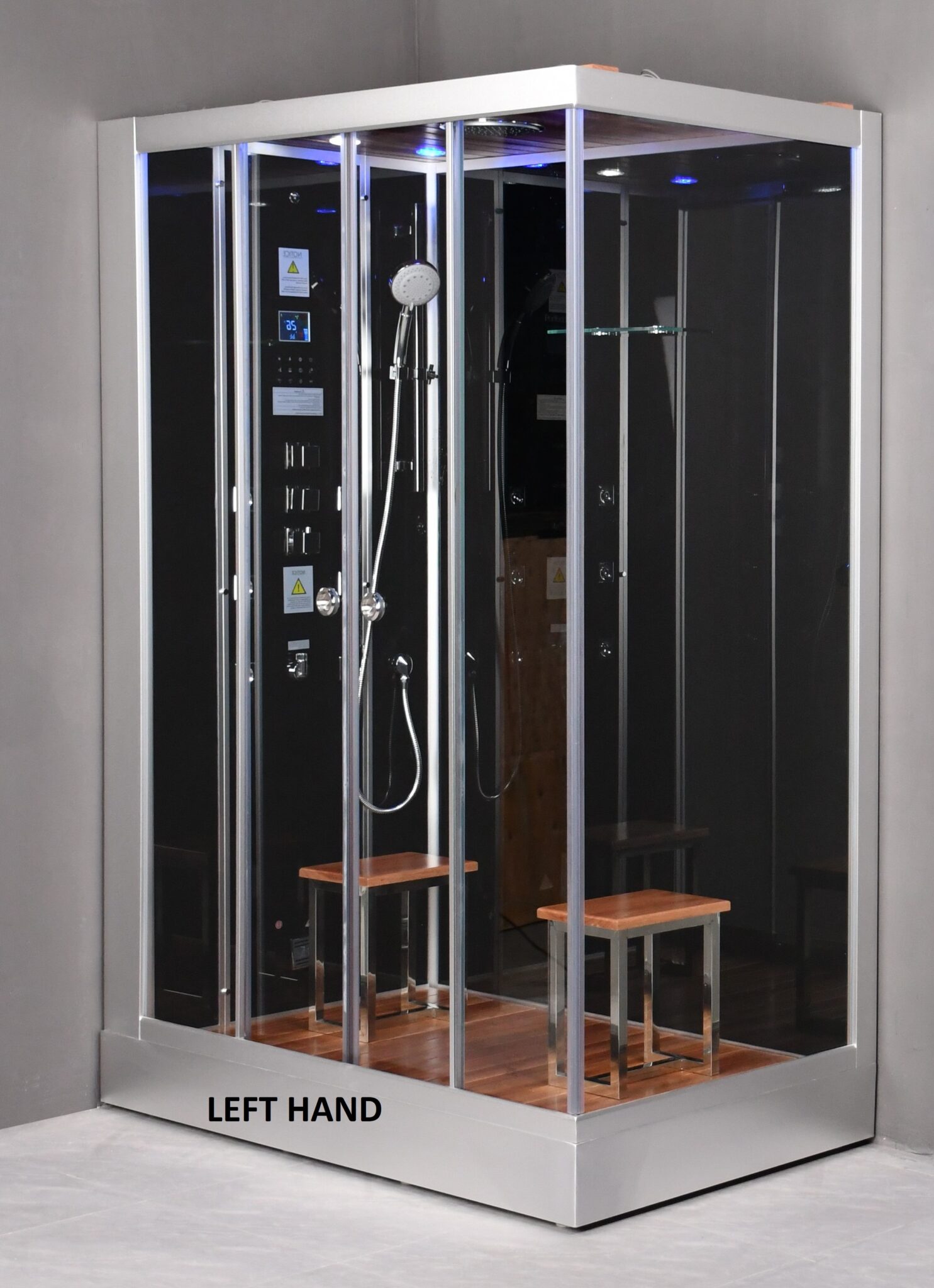 DZ961-1F8 BLK Steam Shower 59.1"x35.4"x89" | Perfect Bath Canada