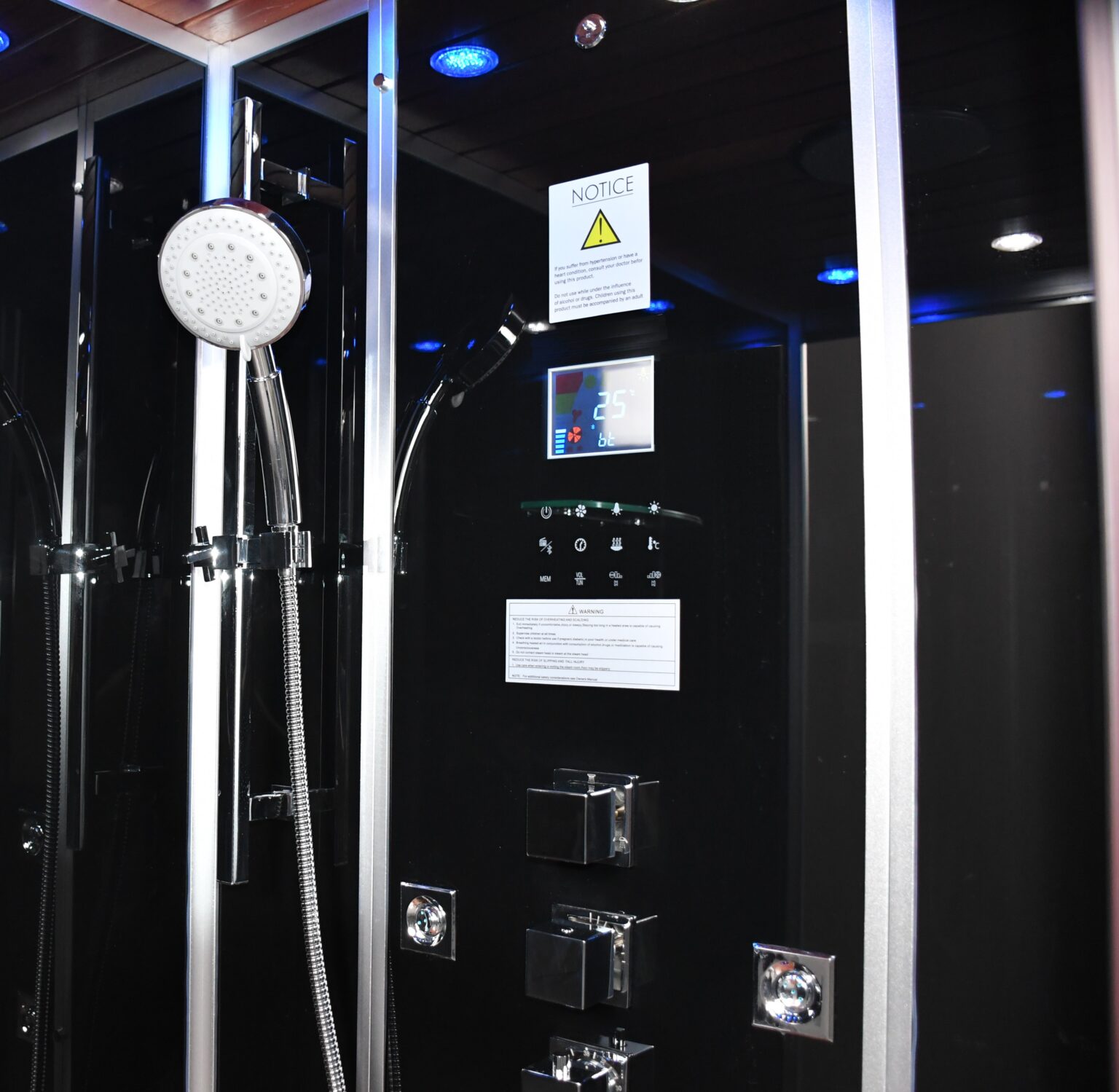 DZ961-1F8 BLK Steam Shower 59.1"x35.4"x89" | Perfect Bath Canada